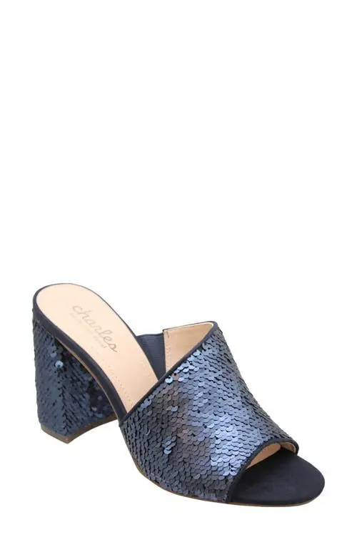 Charles By Charles David Reveal Sequined Sandals - Navy-sq