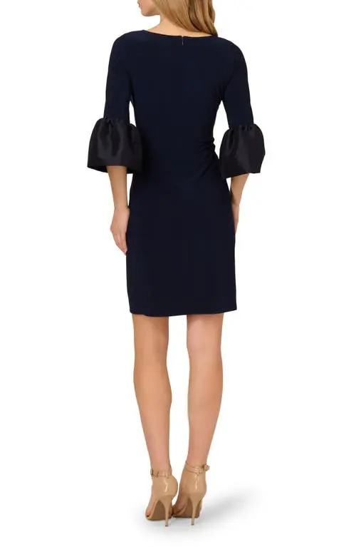 Adrianna Papell Bell Sleeve Jersey Sheath Dress