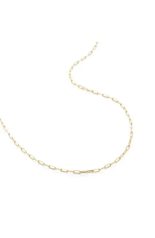 Monica Vinader 14k Gold Paper Clip Chain Necklace - 14kt Solid Gold