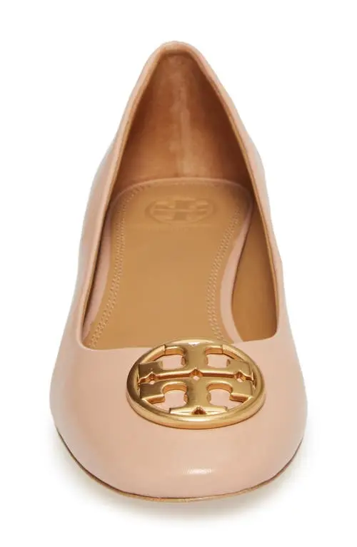 Tory Burch Leather Logo Medallion Pumps