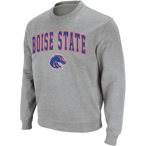 COLOSSEUM Boise State Broncos Arch & Logo Crew Neck Sweatshirt