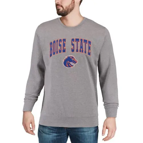 COLOSSEUM Boise State Broncos Arch & Logo Crew Neck Sweatshirt