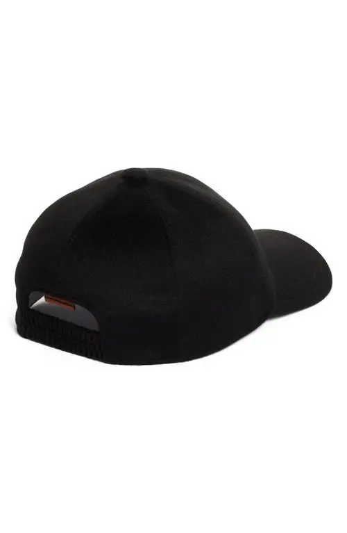 Zegna Cashmere Baseball Cap - Black