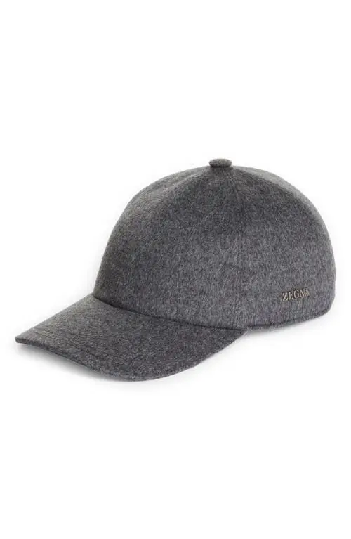 Zegna Cashmere Baseball Cap - Grey