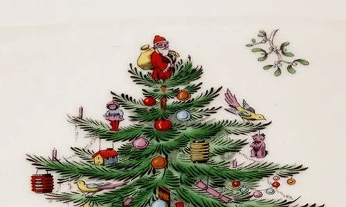 SPODE Christmas Tree Large Square Bowl
