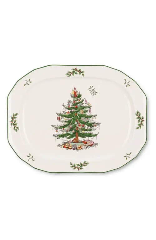 SPODE Sculpted Christmas Tree Platter