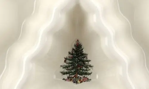 SPODE Christmas Tree Chip Dish