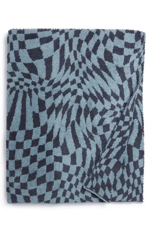 Barefoot Dreams Cozychic™ Checkered Throw Blanket - Baltic Blue-tidewater