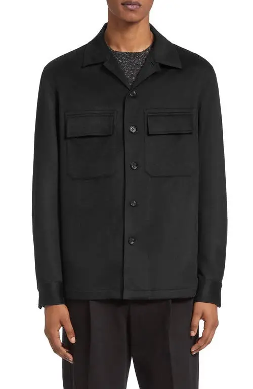 Zegna Oasi Cashmere Overshirt - Black