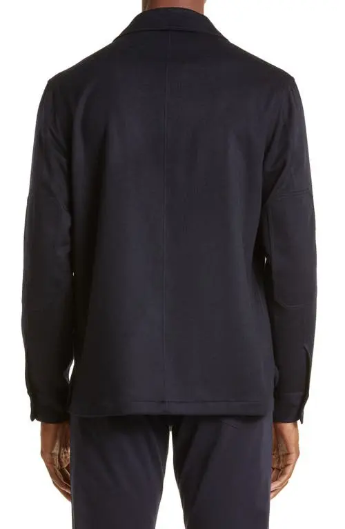 Zegna Oasi Cashmere Overshirt - Navy