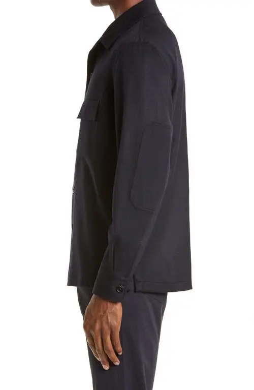 Zegna Oasi Cashmere Overshirt - Navy