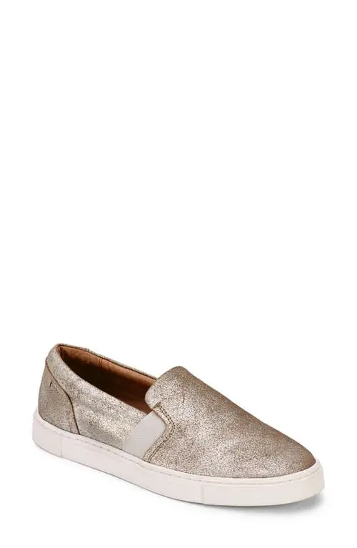 Frye Ivy Leather Slip-on Sneakers - Pewter