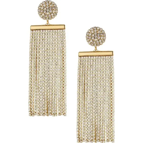 Ettika Movement Crystal Drop Earrings - Gold