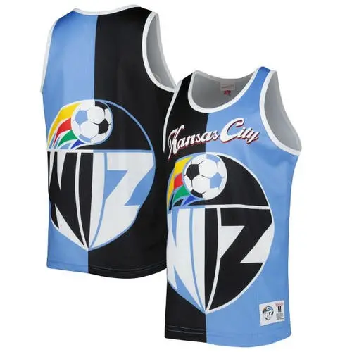 Mitchell & Ness Sky Blue Sporting Kansas City Sublimated Split Logo Tank Top