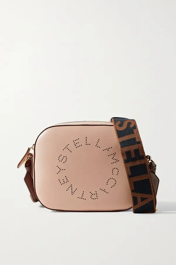 Stella McCartney Perforated Faux Leather Camera Bag - Pink