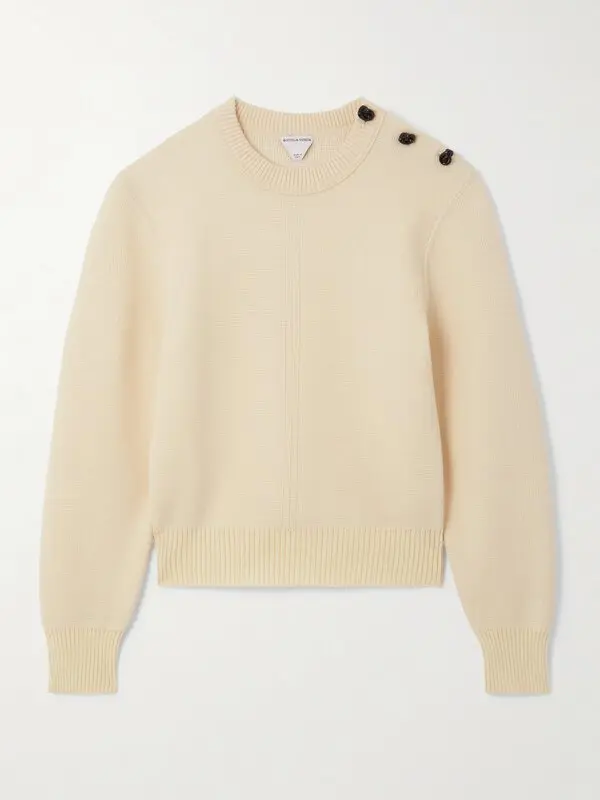 Bottega Veneta Wool Knit Sweater - Neutrals