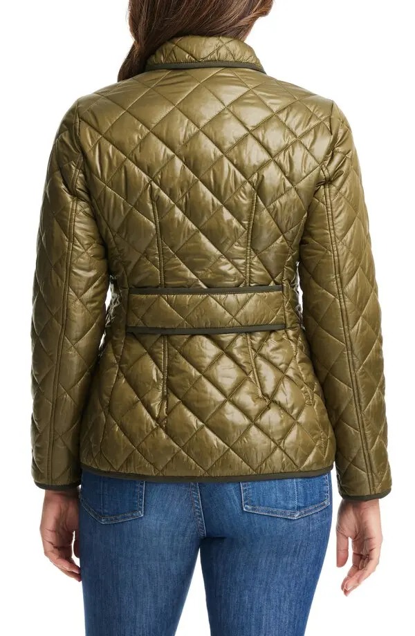 Kate Spade New York Short Quilted Jacket - Olive