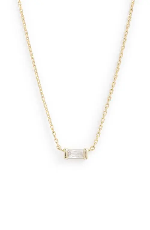 Kendra Scott Juliette Cubic Zirconia Pendant Necklace - Gold White Crystal