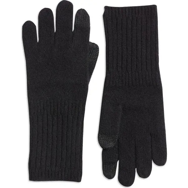 Nordstrom Cashmere Tech Gloves - Black Rock