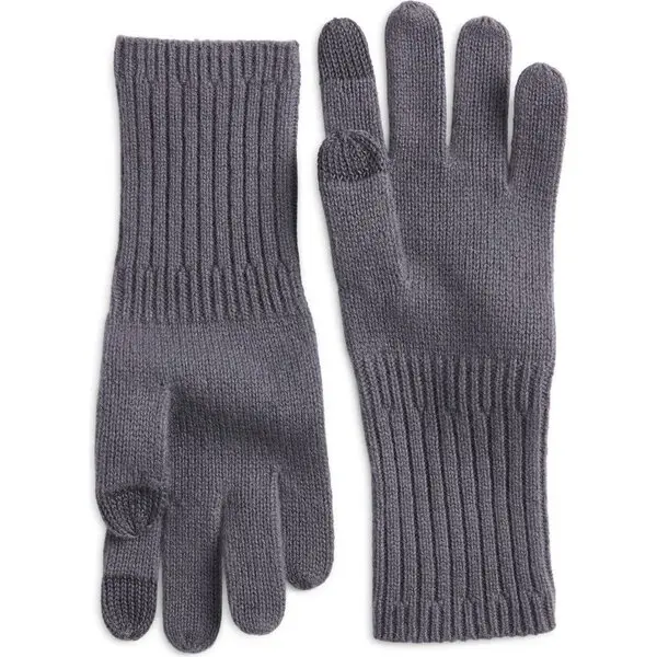 Nordstrom Cashmere Tech Gloves - Grey Agate