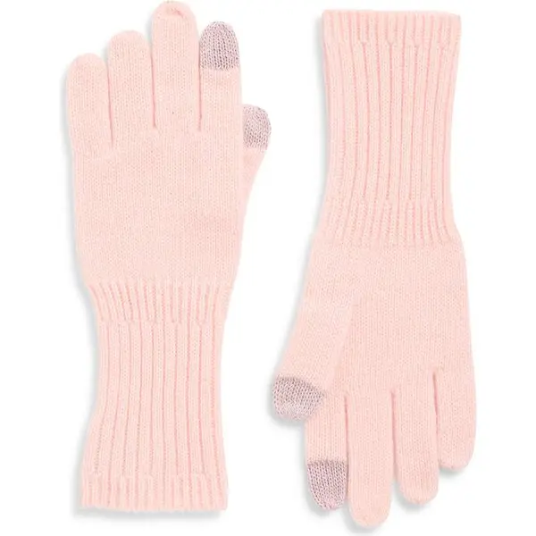 Nordstrom Cashmere Tech Gloves - Pink Dogwood