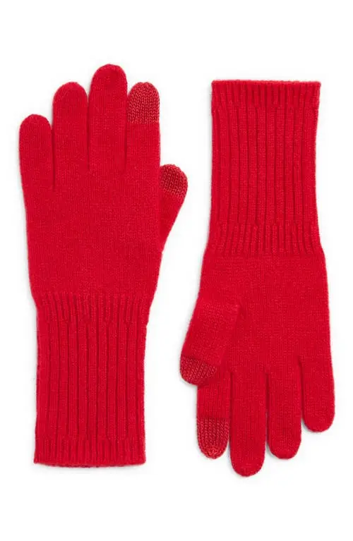 Nordstrom Cashmere Tech Gloves - Red Lychee