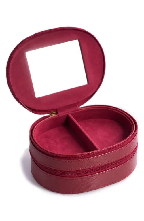 BEY-BERK Leather Travel Jewelry Case