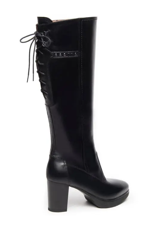 NEROGIARDINI Corset Platform Boots - Black