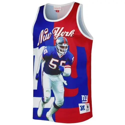 Mitchell & Ness Lawrence Taylor New York Giants Graphic Tank Top - Royal