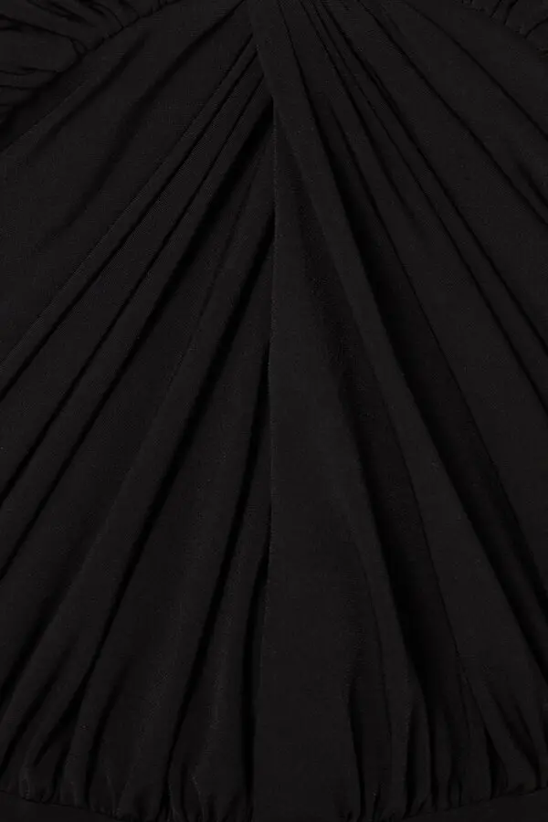 Brandon Maxwell Elizabeth Off-the-shoulder Draped Stretch-jersey Bodysuit