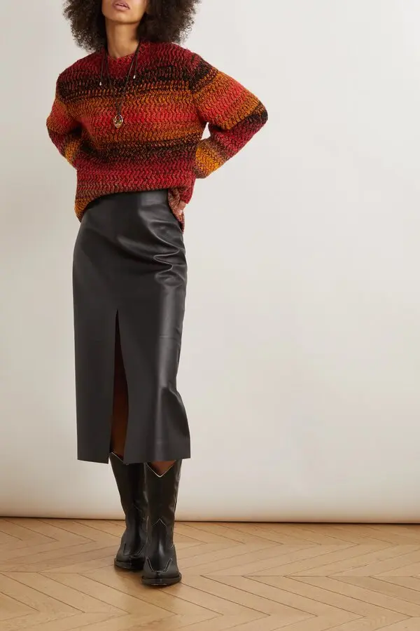 Chloé Striped Ribbed Cashmere Sweater