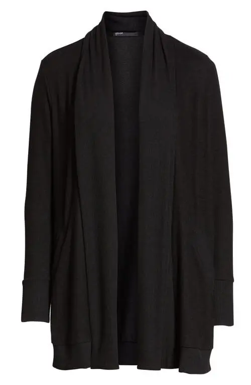 GIBSONLOOK Ribbed Open-front Cardigan