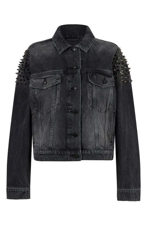 ALLSAINTS Studded Denim Trucker Jacket