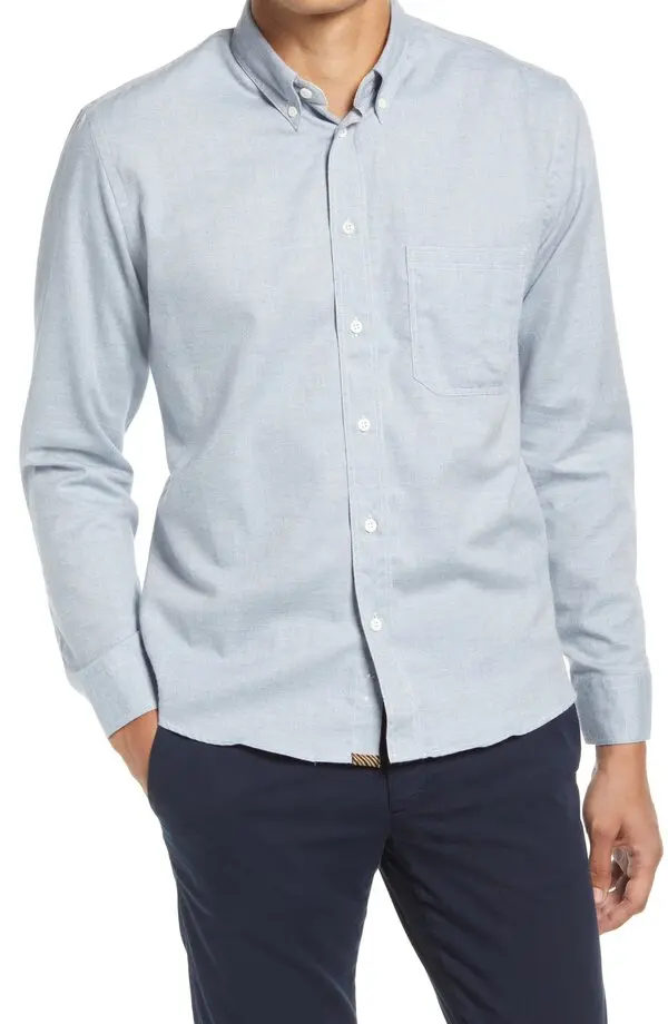 Billy Reid Tuscumbia Sdard Fit Flannel Button-down Shirt - Light Blue