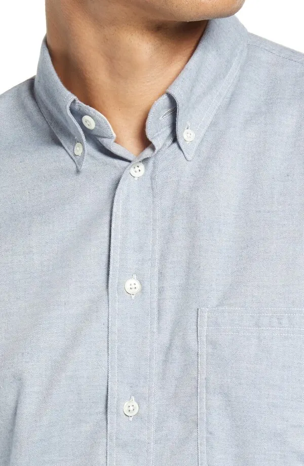 Billy Reid Tuscumbia Sdard Fit Flannel Button-down Shirt - Light Blue