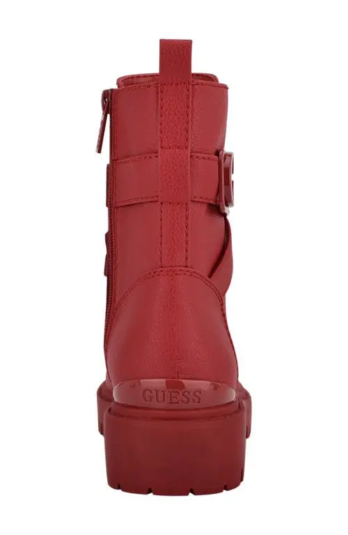 Guess Orana Combat Boot - Medium Red
