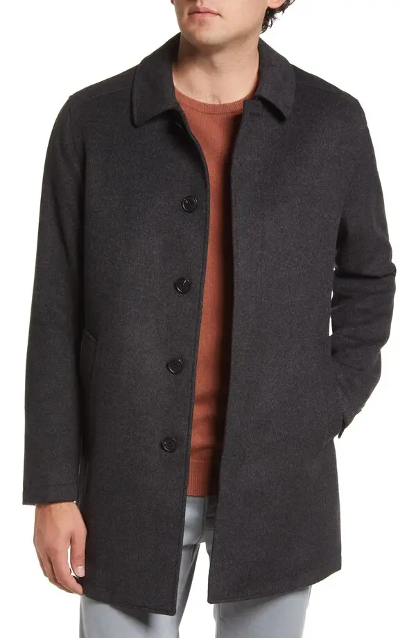 Nordstrom Russell Mac Wool Cashmere Coat In Grey Phantom Marl