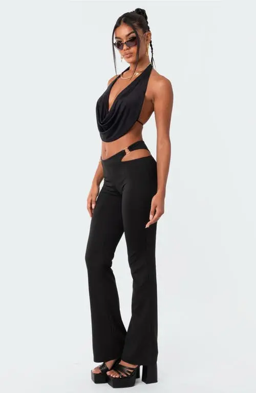 EDIKTED Monique Open Back Crop Top