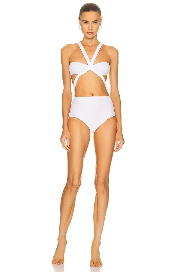 Alaïa Original One Piece Bikini Swimsuit - Blanc