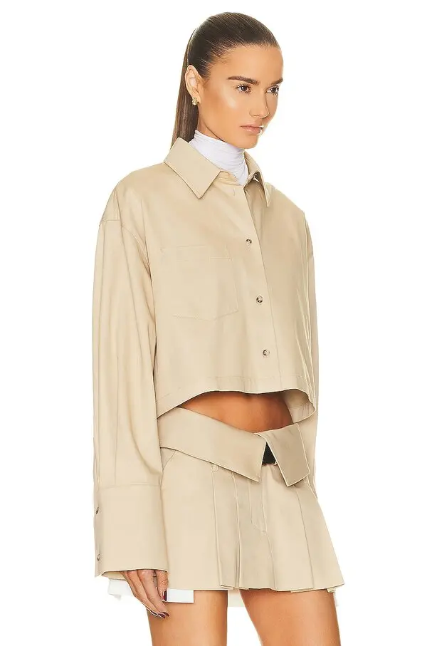 HELSA Chino Cropped Shirt