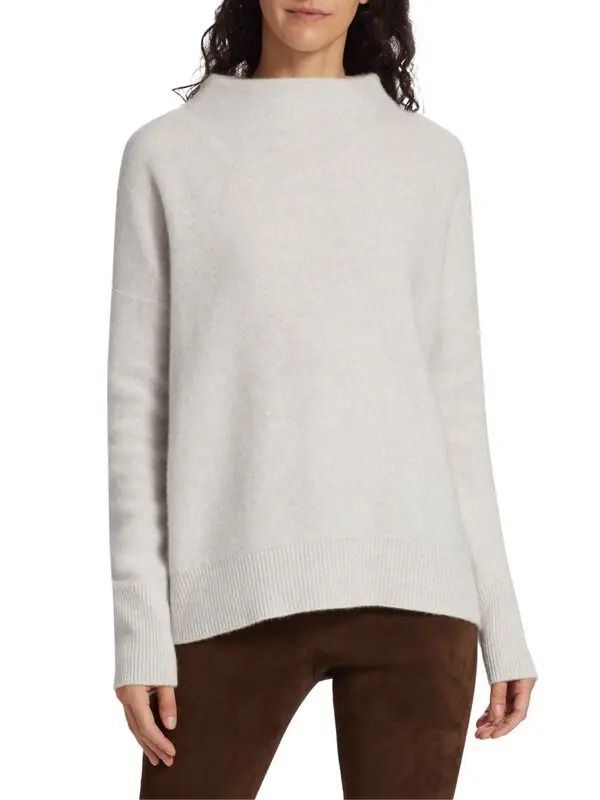 Vince Funnelneck Cashmere Sweater - Platinum