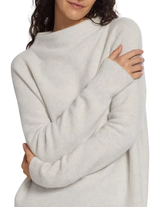 Vince Funnelneck Cashmere Sweater - Platinum