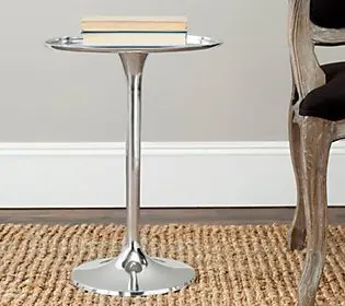 SAFAVIEH Platina Round Top Sleek Table