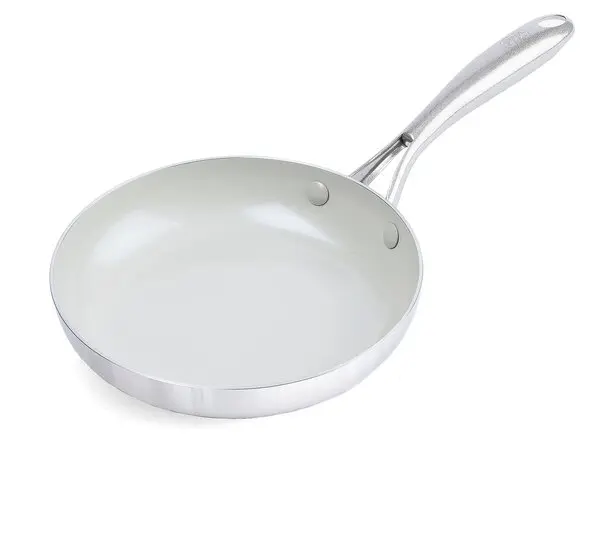 GREENLIFE 8' Stainless Steel Pro Frying Pan - Silver