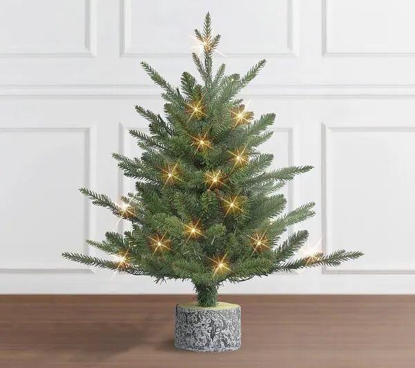 PULEO INTERNATIONAL Puleo 2' Pre-lit Artificial Potted Tree