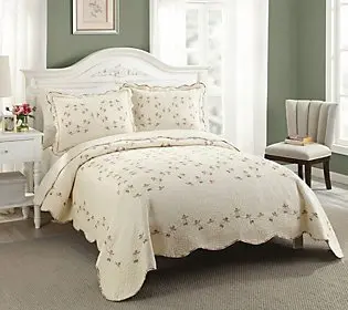 MODERN HEIRLOOM Felisa King Quilt Set 3 Piece - One-color