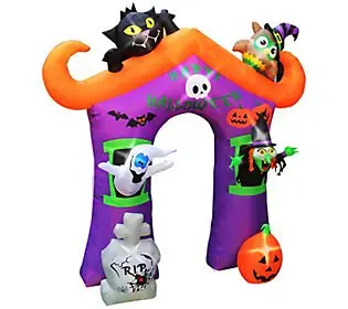 HAUNTED HILL FARM 9-ft. Inflatable Pre-lit Arch