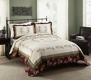 MODERN HEIRLOOM Brooke King Quilt Set 3 Piece - One-color