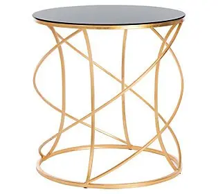 SAFAVIEH Cagney Glass Top Round Accent Table - One-color