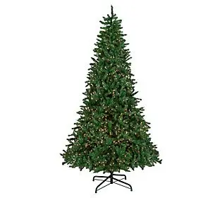 NORTHLIGHT 9' Pre-lit Twin Falls Pine Christmas Tree - One-color